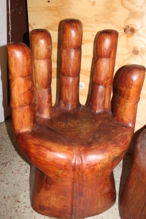 Hand Chairs Pair Vintage of Fingers Wood Childs Childrens Seats Right ...