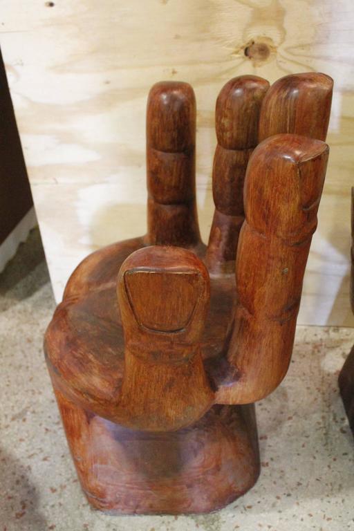 Hand Chairs Pair Vintage of Fingers Wood Childs Childrens Seats Right ...