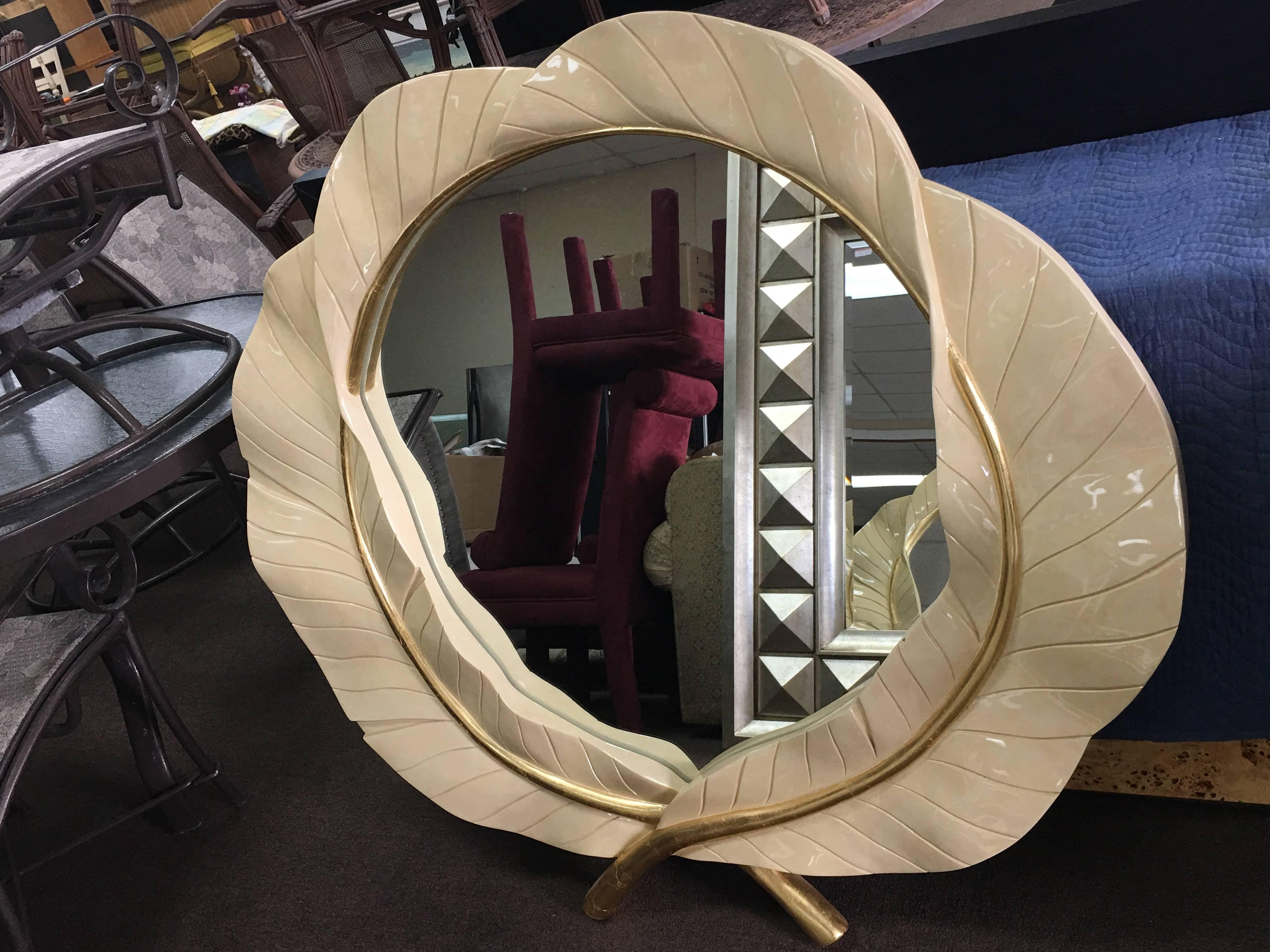Banana Leaf Leaves Wall Mirror Tropical Vintage Palm Beach Hollywood ...