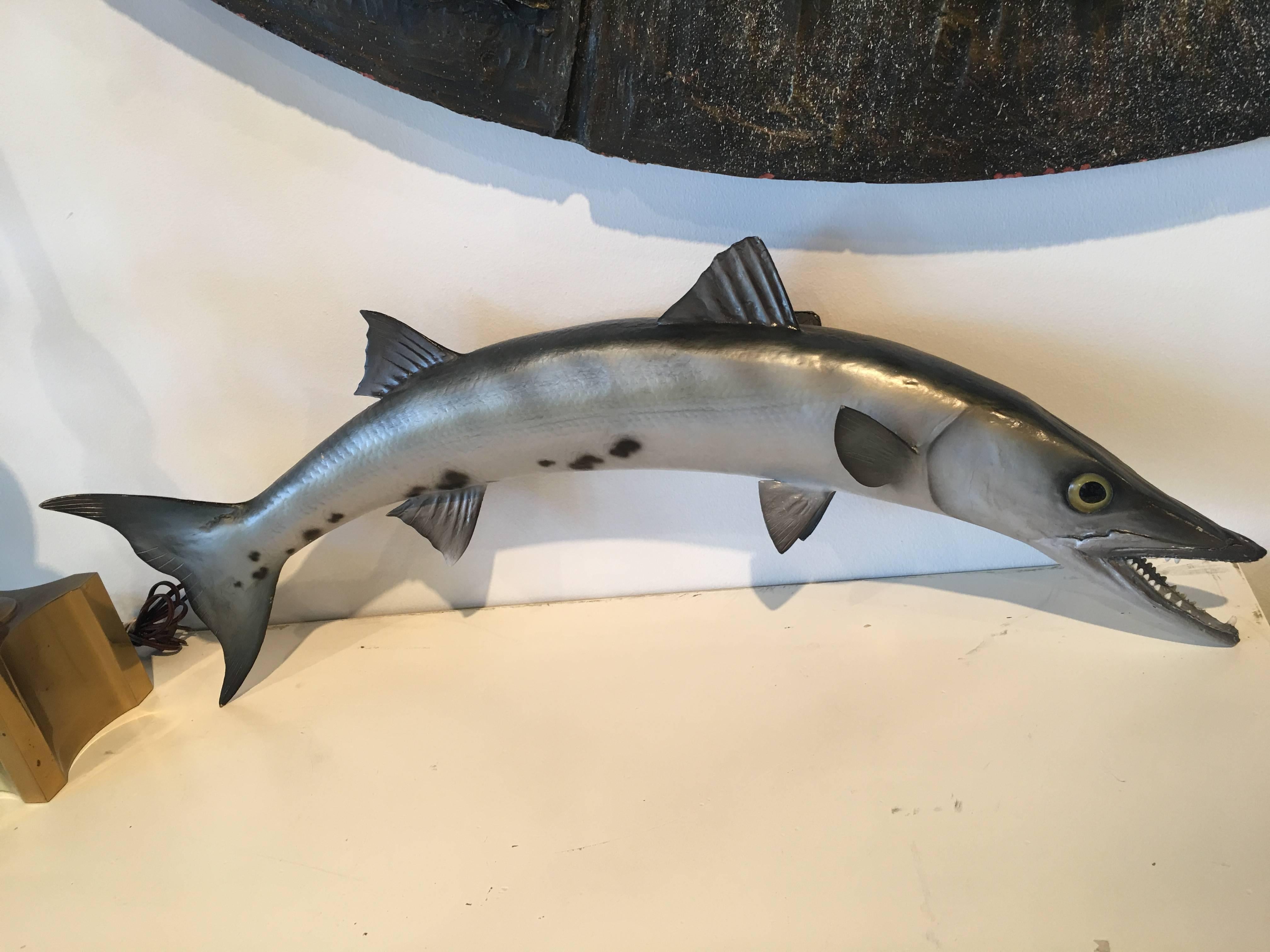 Vintage Taxidermy Barracuda Fish Wall Mount Hanging Palm Beach at ...