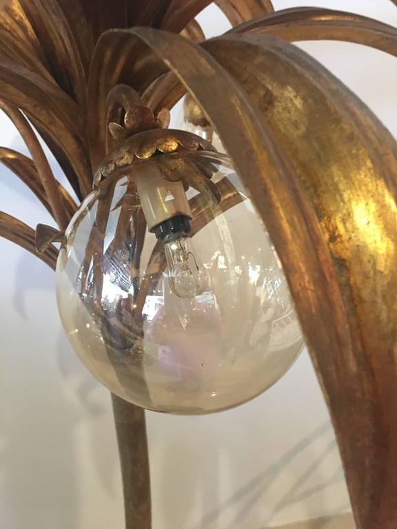 Palm Tree Floor Lamp Light Brass Gold Tropical Palm Beach Vintage at ...
