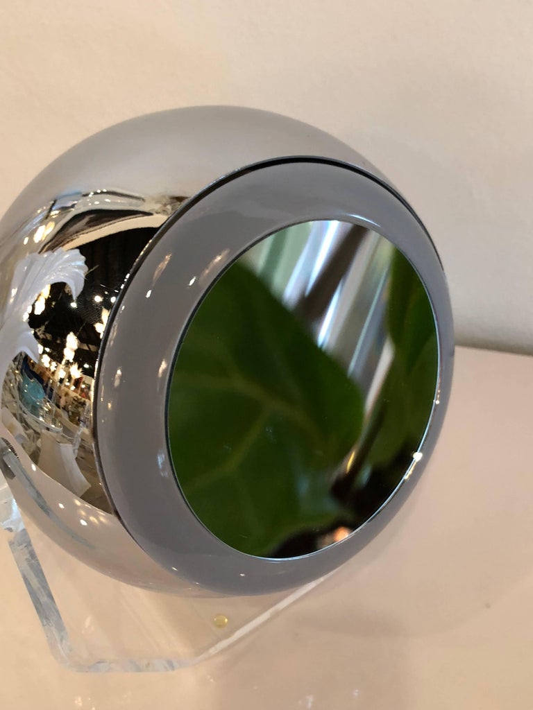 Robert Sonneman Lucite Eyeball Mirror Vanity Table Lamp Light Makeup ...