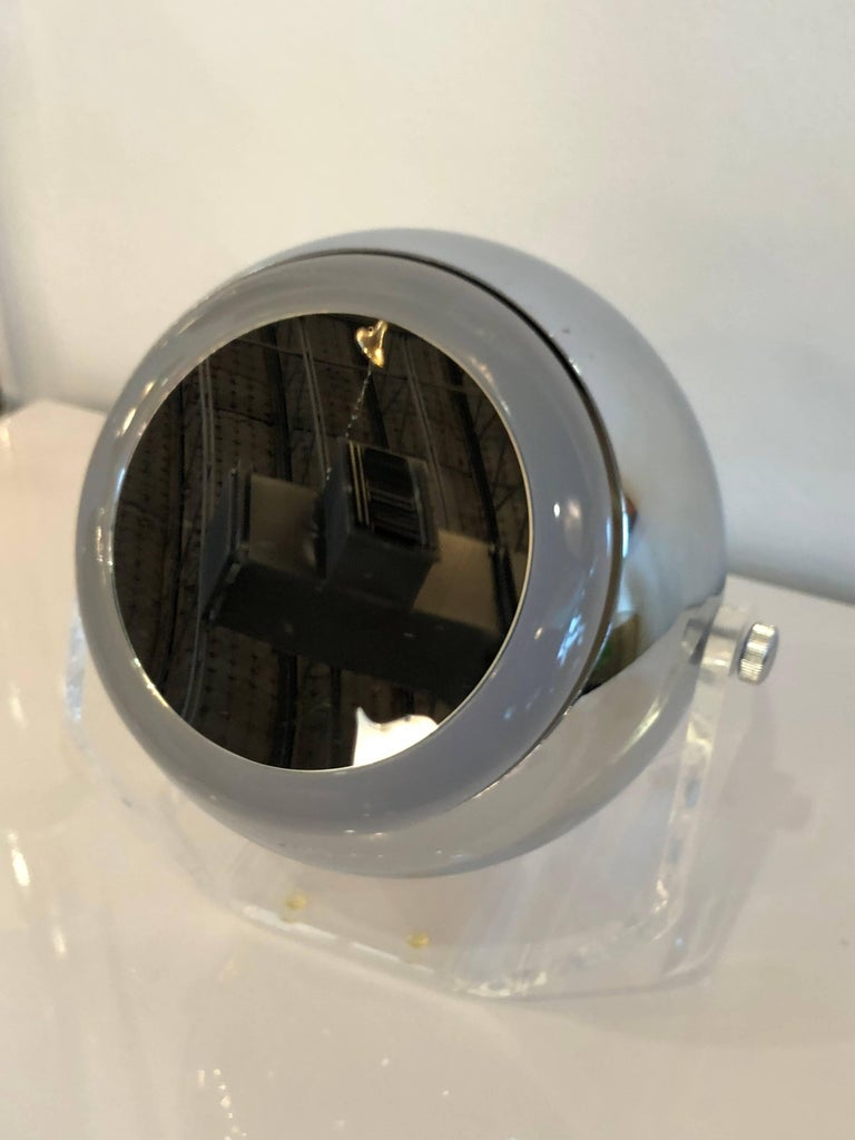 Robert Sonneman Lucite Eyeball Mirror Vanity Table Lamp Light Makeup ...