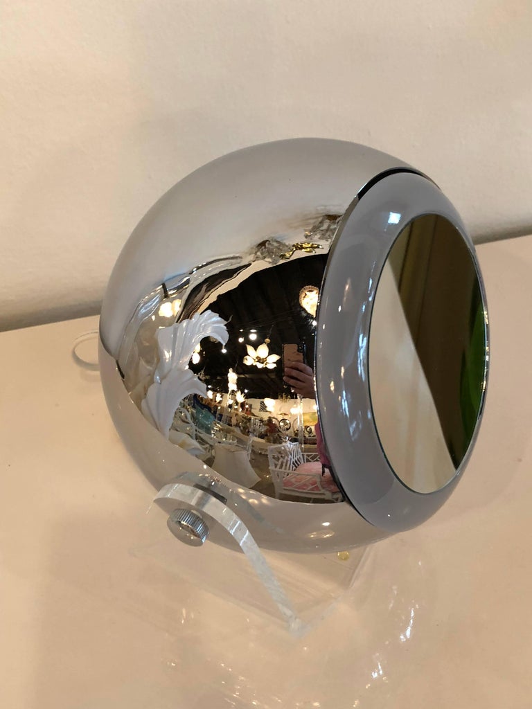 Robert Sonneman Lucite Eyeball Mirror Vanity Table Lamp Light Makeup ...