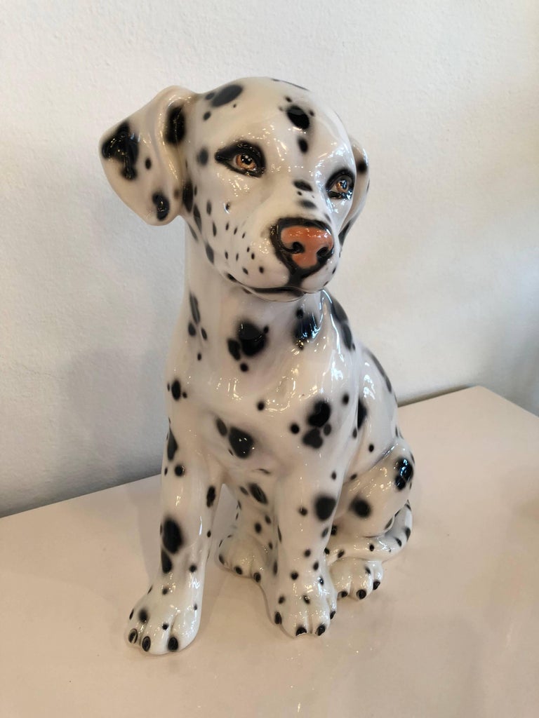 Vintage Italian Dalmatian Dog Statue Made in Italy at 1stDibs