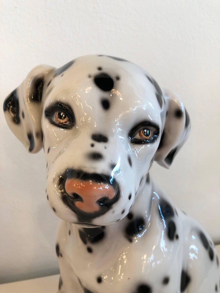 Vintage Italian Dalmatian Dog Statue Made in Italy at 1stDibs