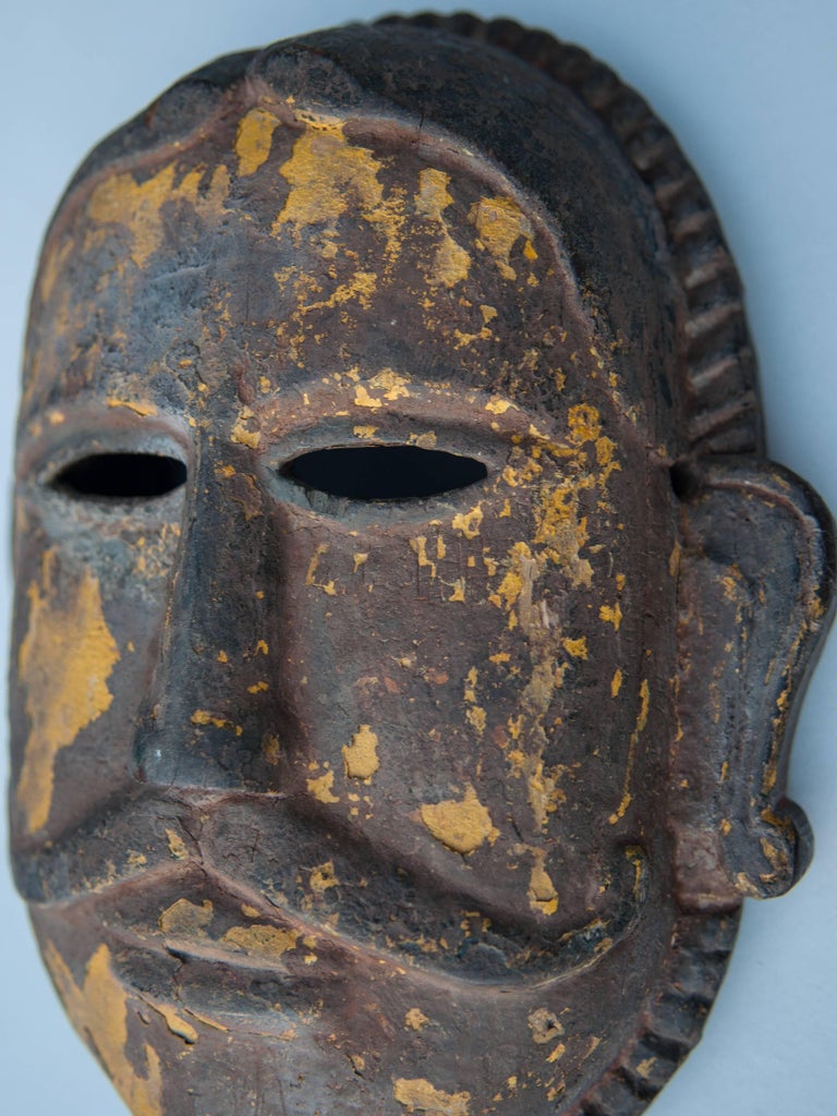 Wooden Mask, Tharu of Nepal, Early 20th Century at 1stDibs