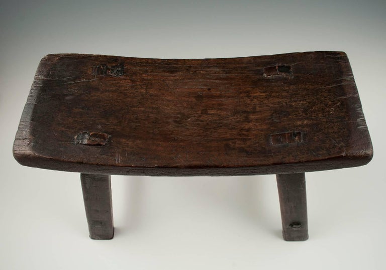 Small Mid-20th Century Tribal Wood Stool, China at 1stDibs