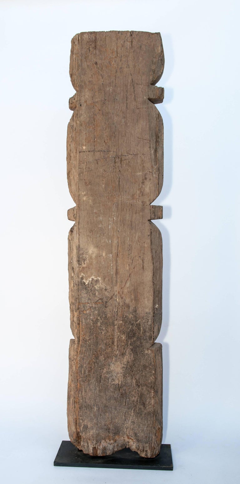 Tribal Marking Post from the Tharu of Nepal, Mid-20th Century with a ...