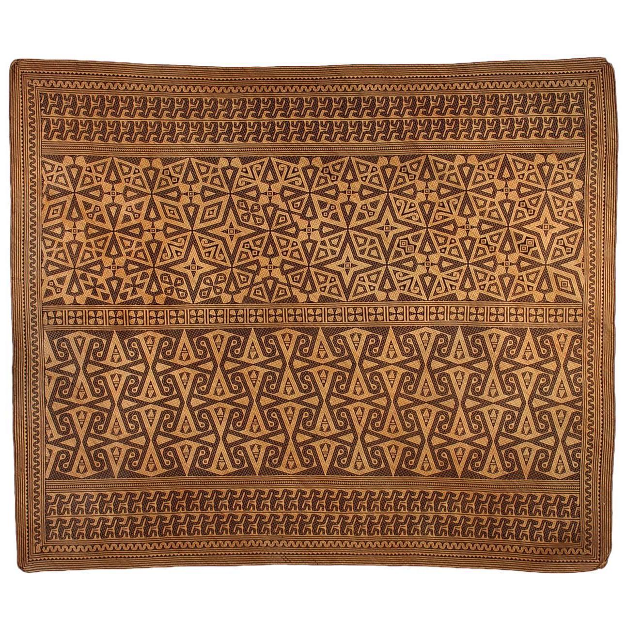 Early/Mid-20th Century Tribal Rattan Wedding Mat, Kalimantan, Borneo ...