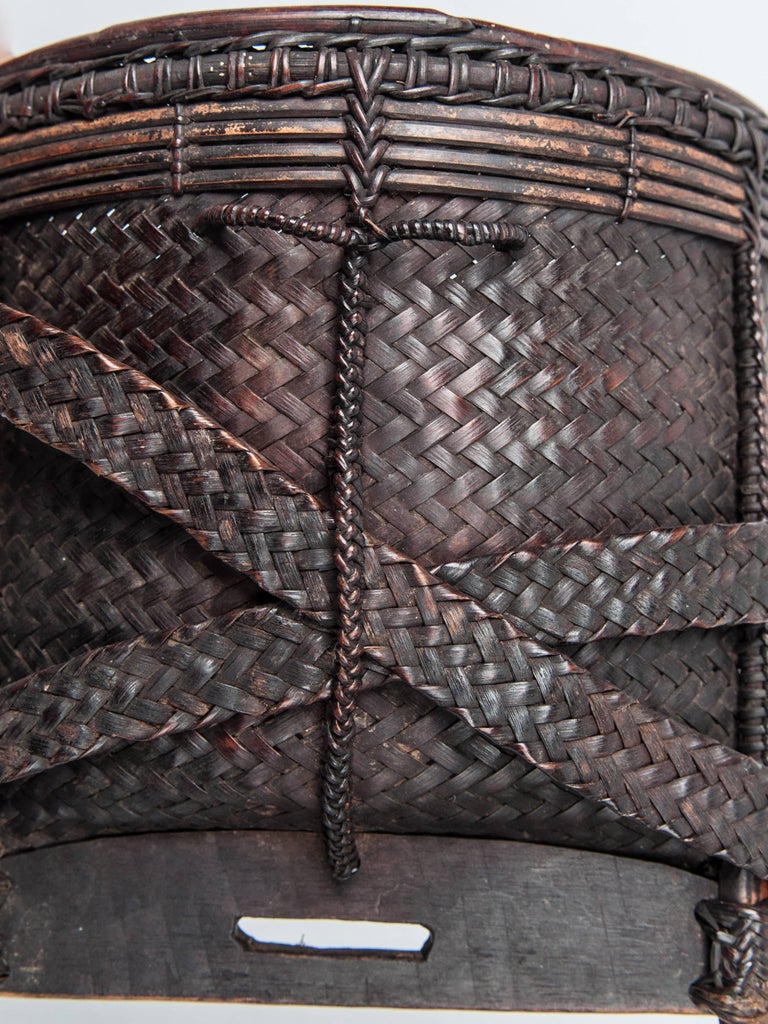 Collecting Basket from Ata Pue Area of Laos, Mid-20th Century, Bamboo ...