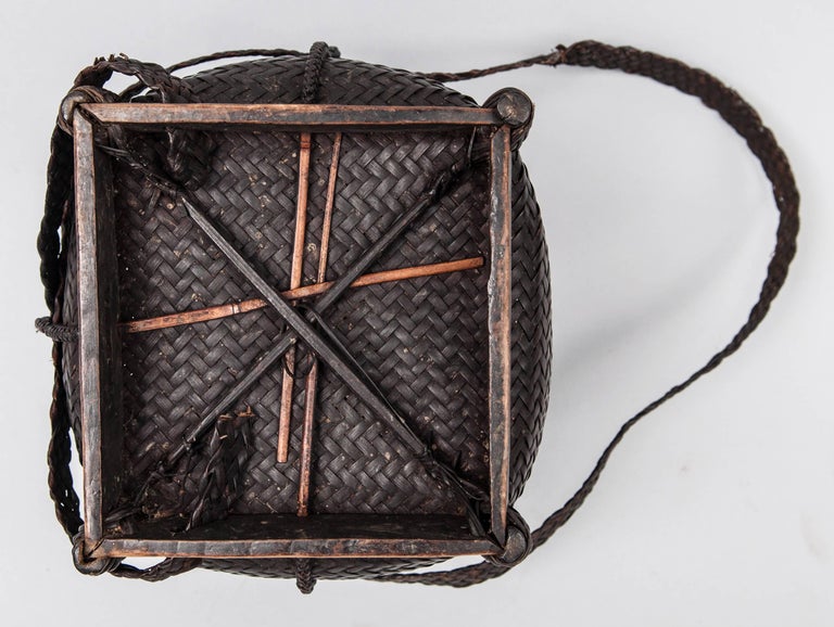 Collecting Basket from Ata Pue Area of Laos, Mid-20th Century, Bamboo ...