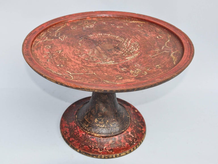 Wooden Offering Tray on Stand, Bali, Mid-Late 20th Century, Hand ...