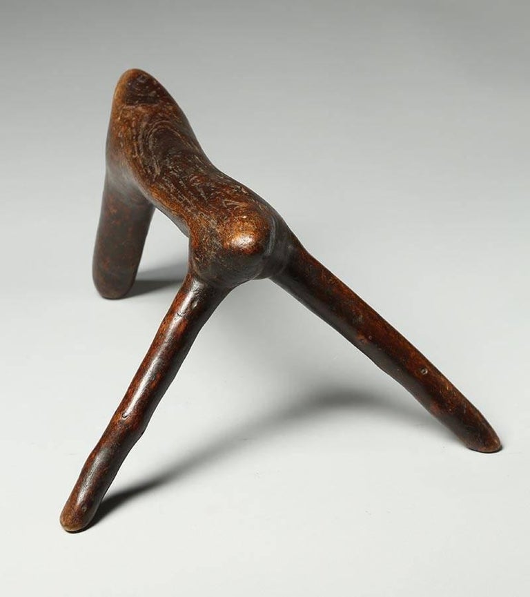 Kenya Tribal Wood Headrest, Stylized Natural Animal Form, African at ...