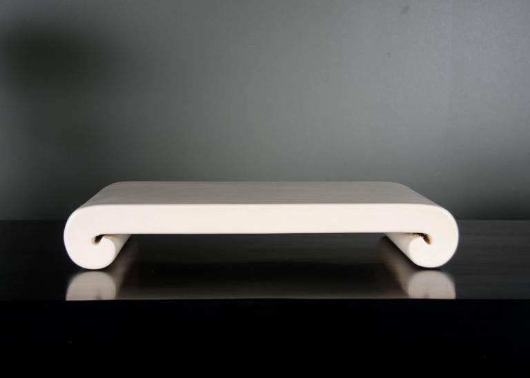 Scroll Stand, Cream Lacquer, Hand-Carved, Limited Edition For Sale at ...