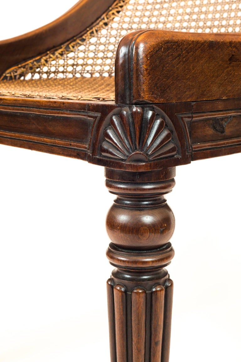 Early 19th Century English Regency Gillows Carved Tub Bergere Desk ...