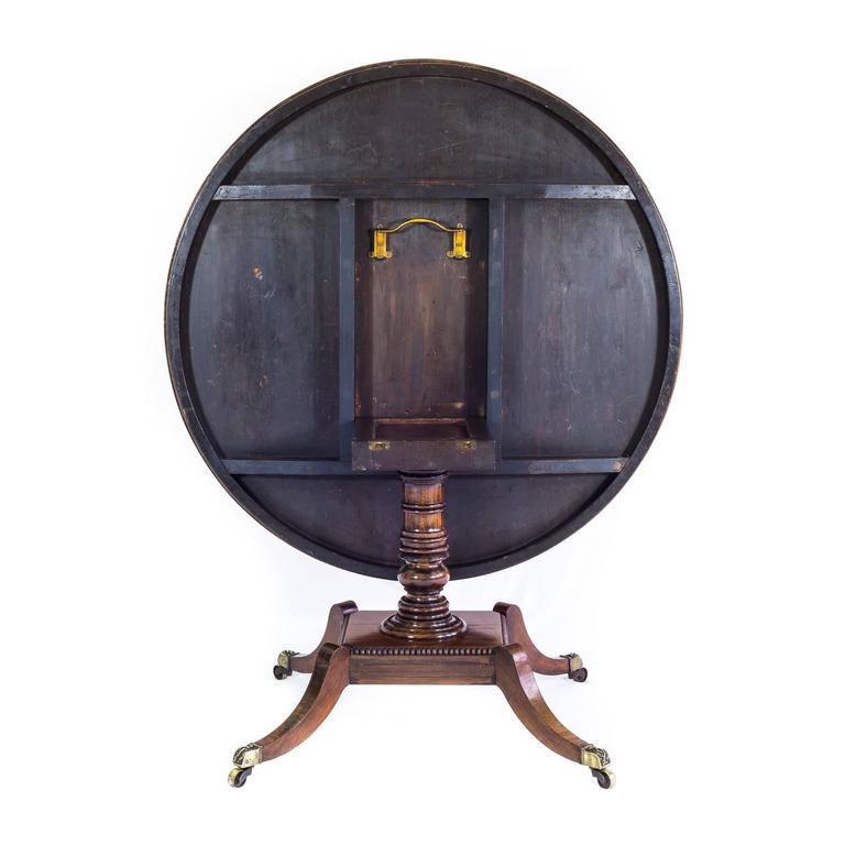 Antique 19th Century Regency Rosewood Circular Table at 1stDibs