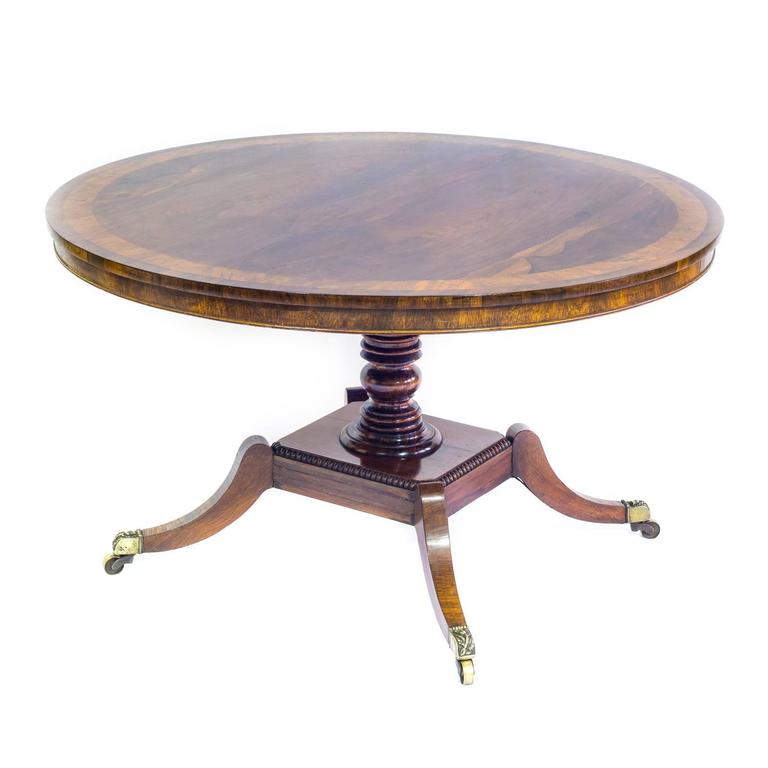 Antique 19th Century Regency Rosewood Circular Table at 1stDibs