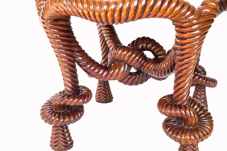 French Napoleon III Style Rope-Twist Dressing Stool at 1stDibs