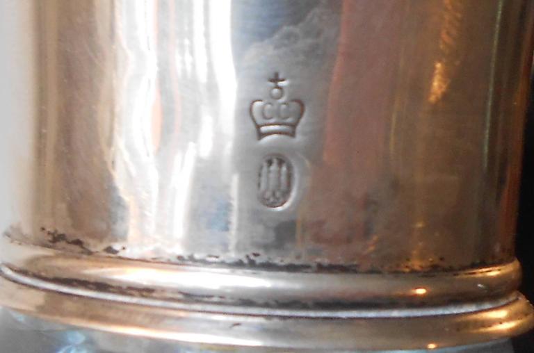 1930s Sterling and Crystal Decanter by Carl F. Christiansen and Hugh ...