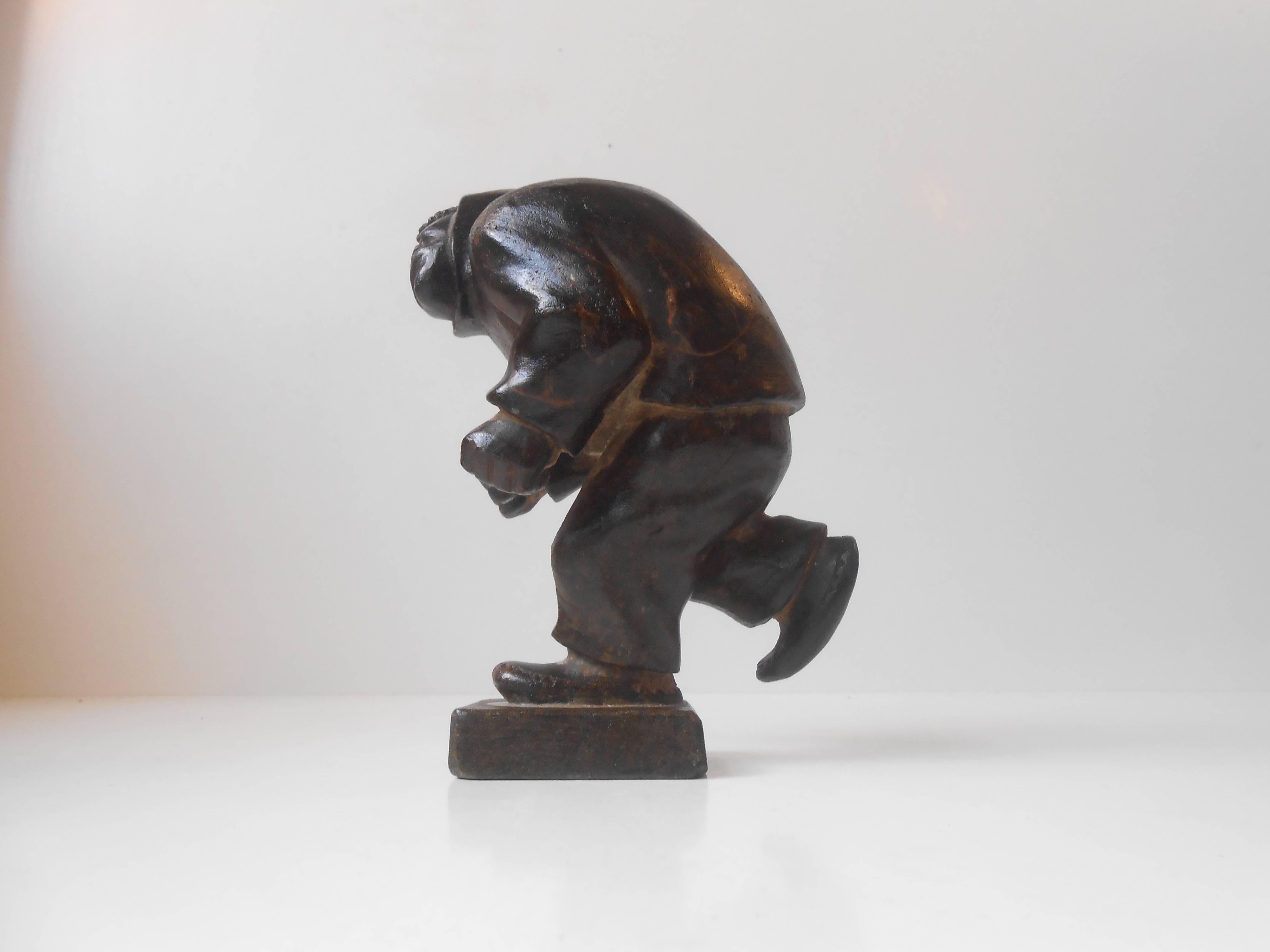 Primitive Soapstone Figurine of Eskimo Inuit, Greenland, circa 1900 at ...