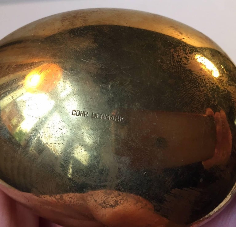 Danish Modernist Solid Brass Ashtray 'the Smile' by Carl Cohr, 1950s at ...