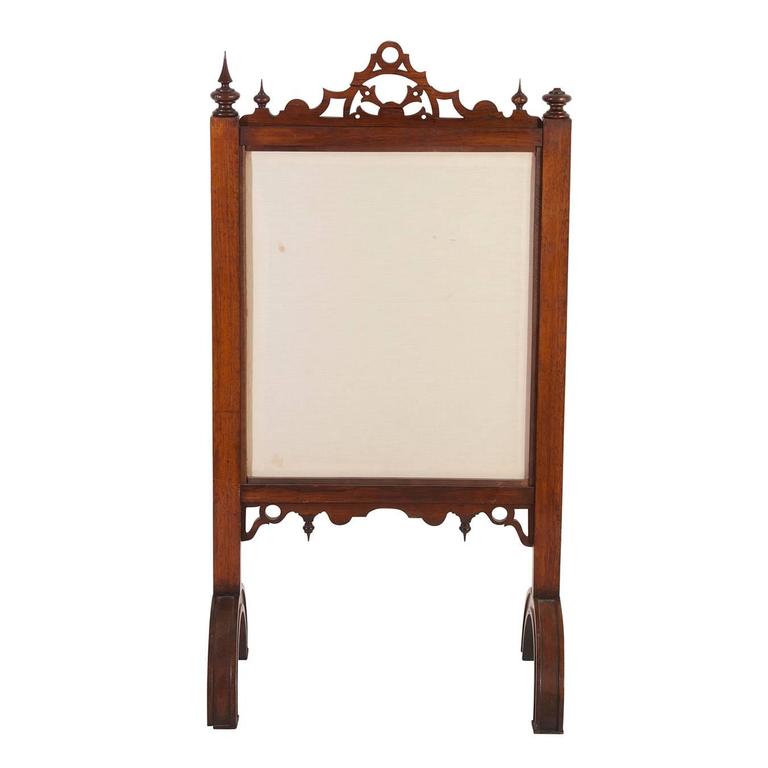 Victorian Embroidered Fireplace Screen, 19th Century For Sale at 1stDibs
