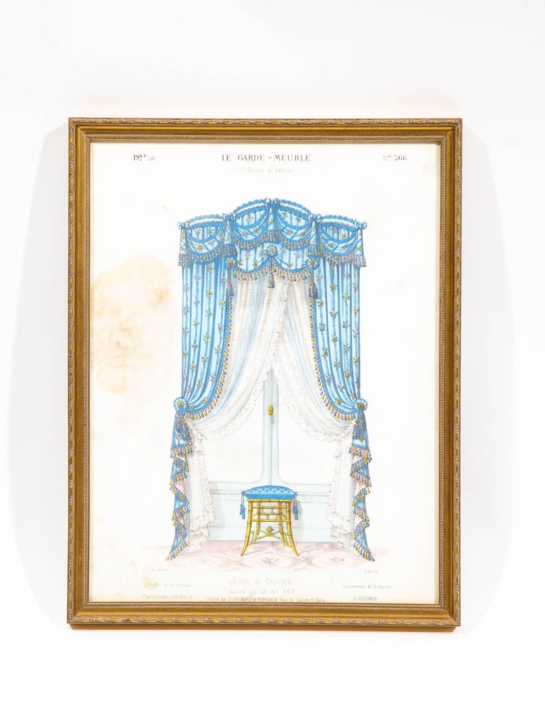 Antique 19th Century Louis XVI French Lithographs Le Garde-Meuble, Set ...