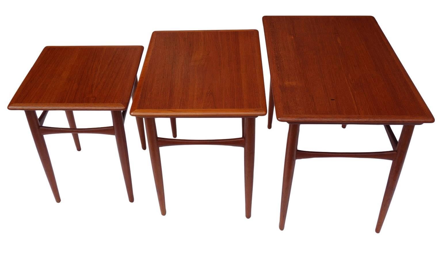 Nesting Tables by Poul Hundevad at 1stDibs | poul hundevad nesting tables