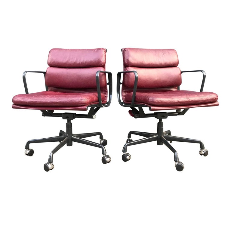Eames for Herman Miller Red Soft Pad Chairs For Sale at 1stDibs ...