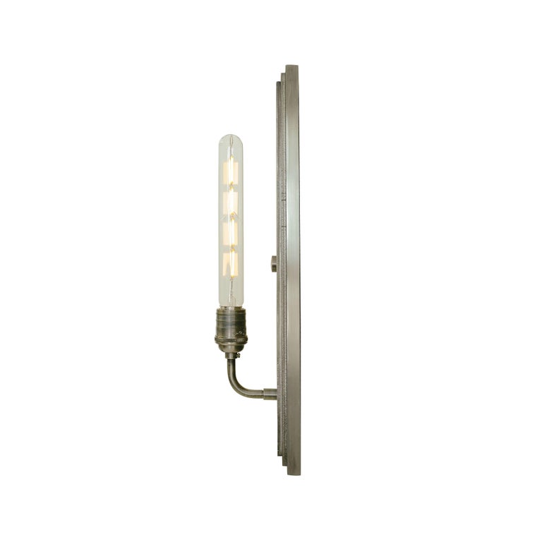 Contemporary, Minimal Interior Flat Wall Sconce Lantern in Brushed ...