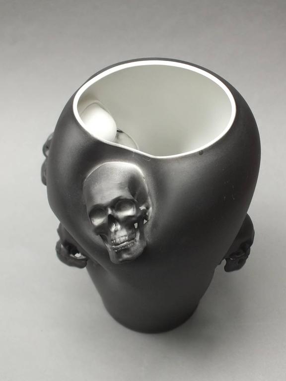 Limoges Porcelain Vase with Skulls by Alexandre Nicolas, France, 2013 ...