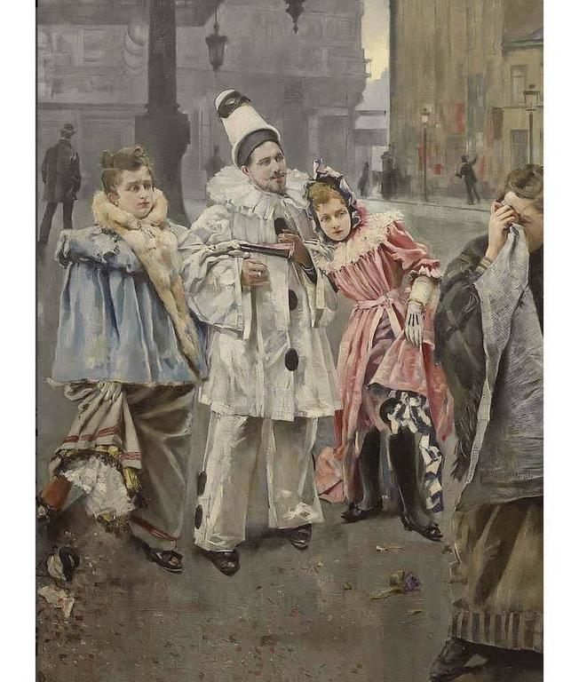 Franz Gailliard Large Oil on Canvas La Place Sainte Gudule For Sale at ...