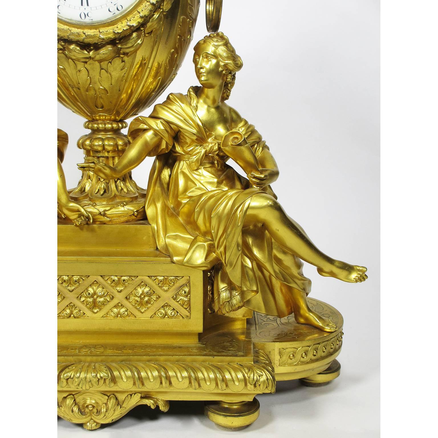 19th Century Louis XVI Style Gilt-Bronze Mantel Clock by Fedinand ...