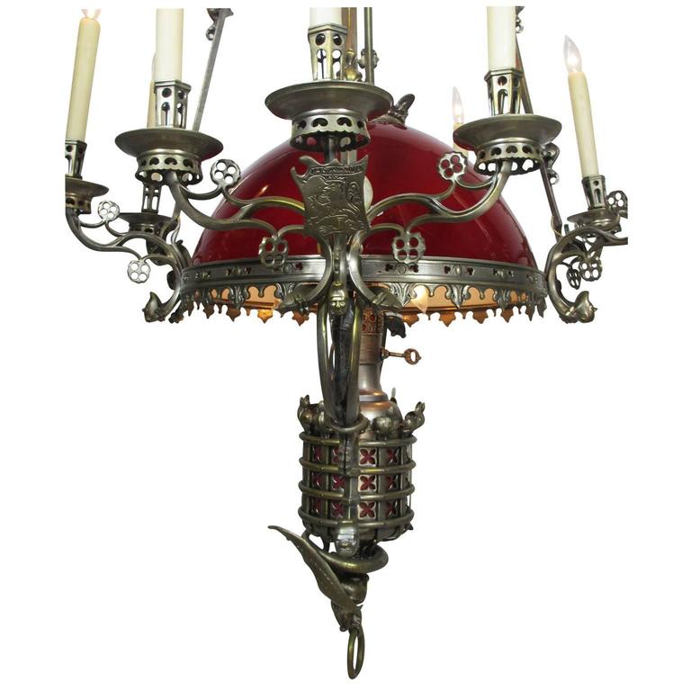 Large Anglo-French 19th-20th Century Gothic-Revival Style Figural ...