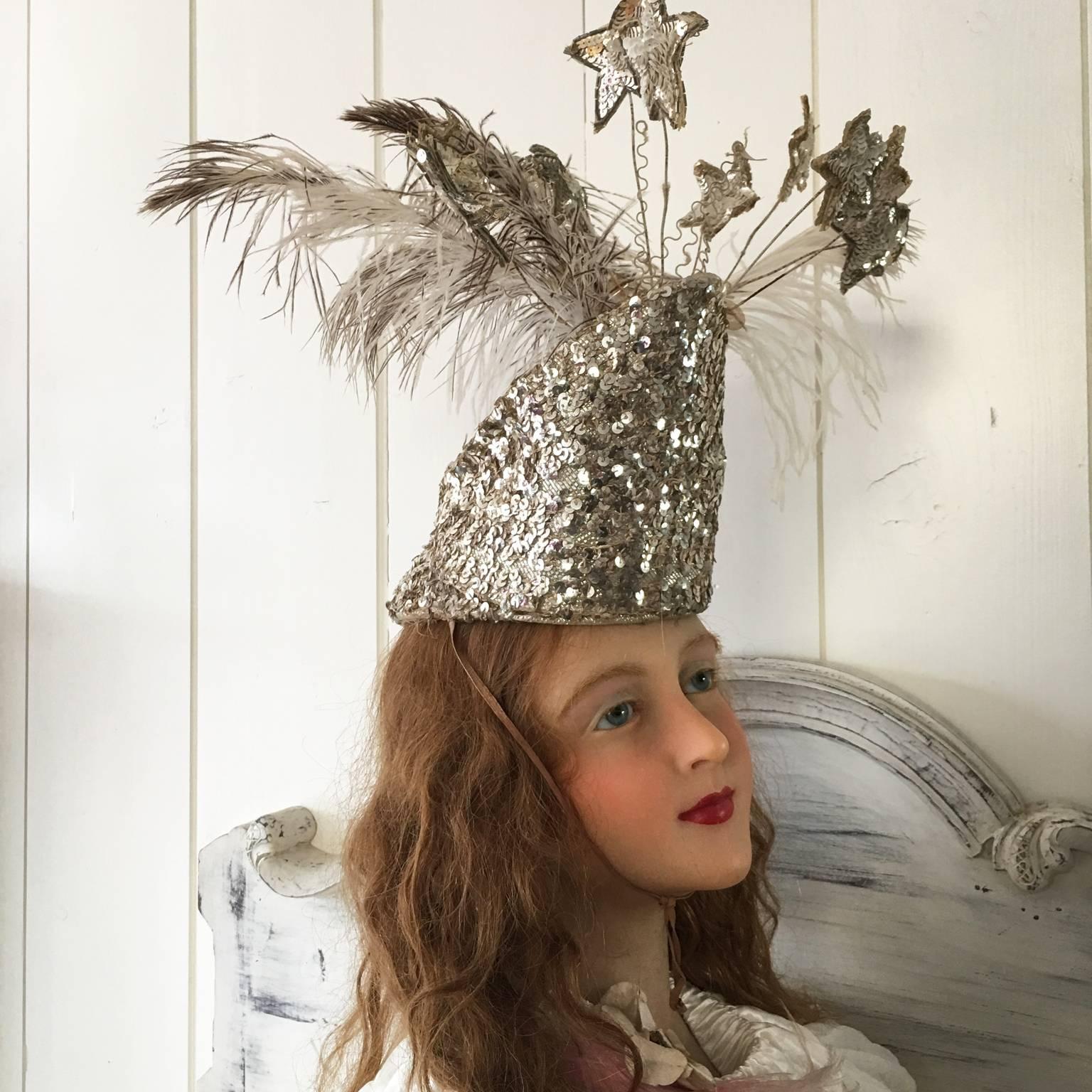 1940s-1950s Stage Theater Opera Headdress Hat Mannequin Bust at 1stDibs