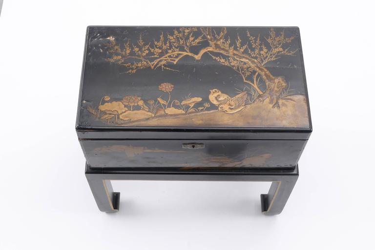Japanese Lacquered Lap Desk on Stand For Sale at 1stDibs | artist lap ...