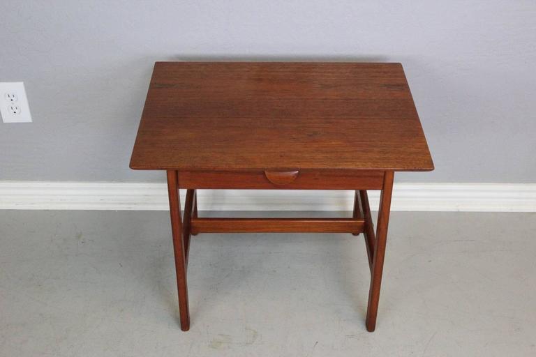George Tanier Danish Teak Side Table For Sale at 1stDibs