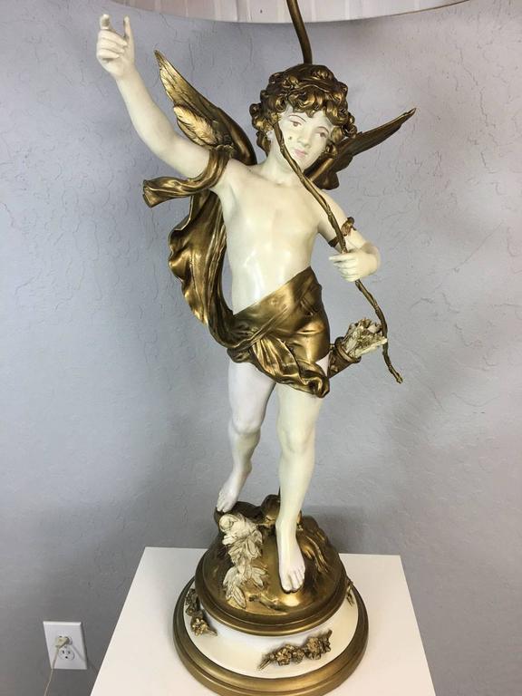 Cupid God of Love Angel Art Nouveau Lamp by Auguste Moreau at 1stDibs ...