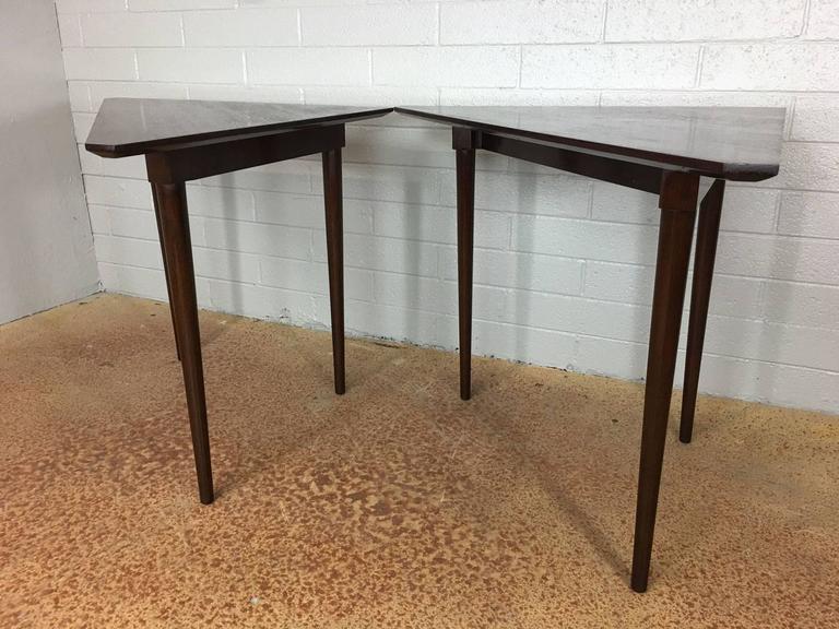 Dunbar Triangular Side Table Pair For Sale at 1stDibs