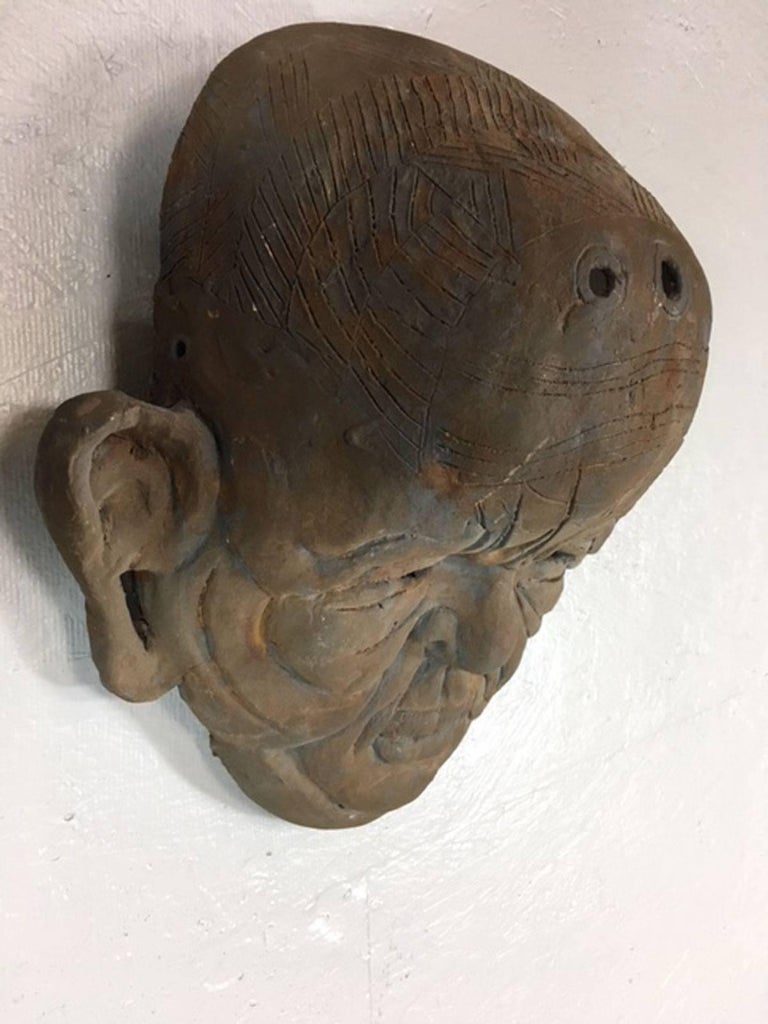 Sculpted Mask of a Face by Dale Edwards For Sale at 1stDibs