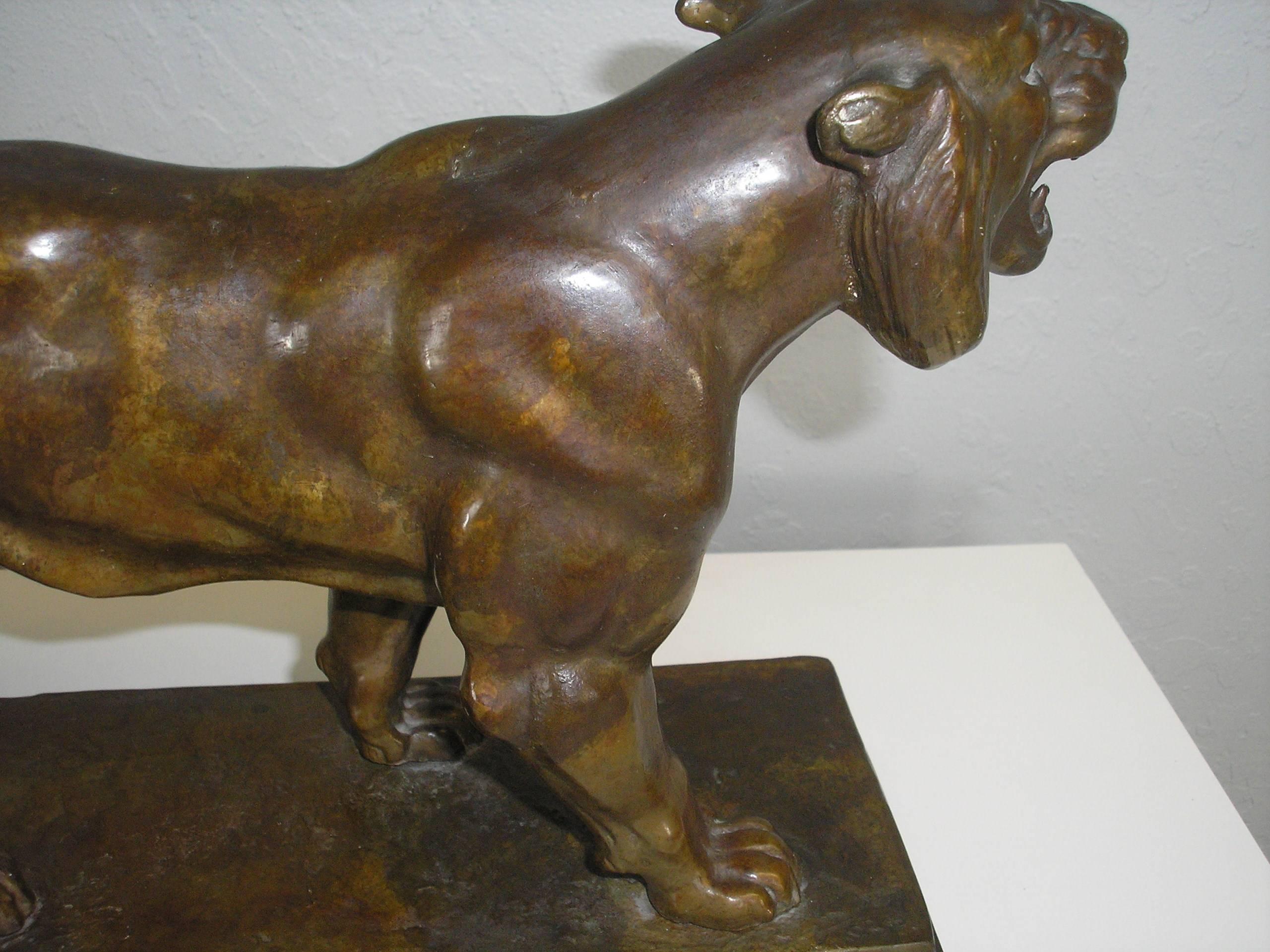 Lion Bronze Sculpture by Alfred Barye For Sale at 1stDibs | barye ...