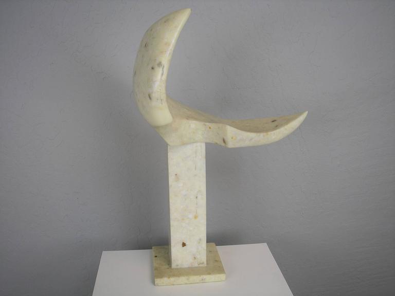 Marble Sculpture by Kuki Titled "Bird in Flight" For Sale at 1stDibs