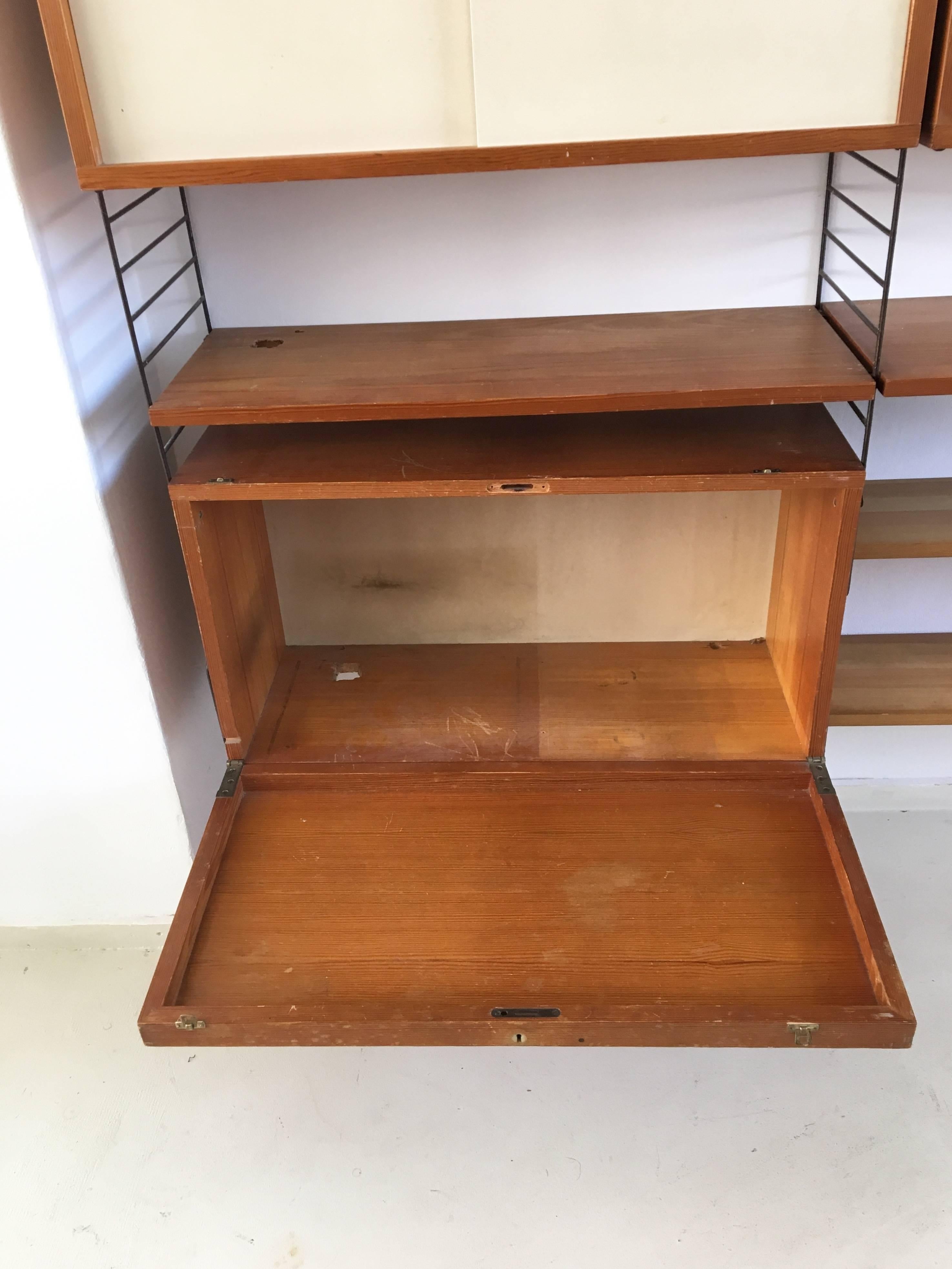 Large Mid-Century Shelving System by Nisse Strinning for String Design ...