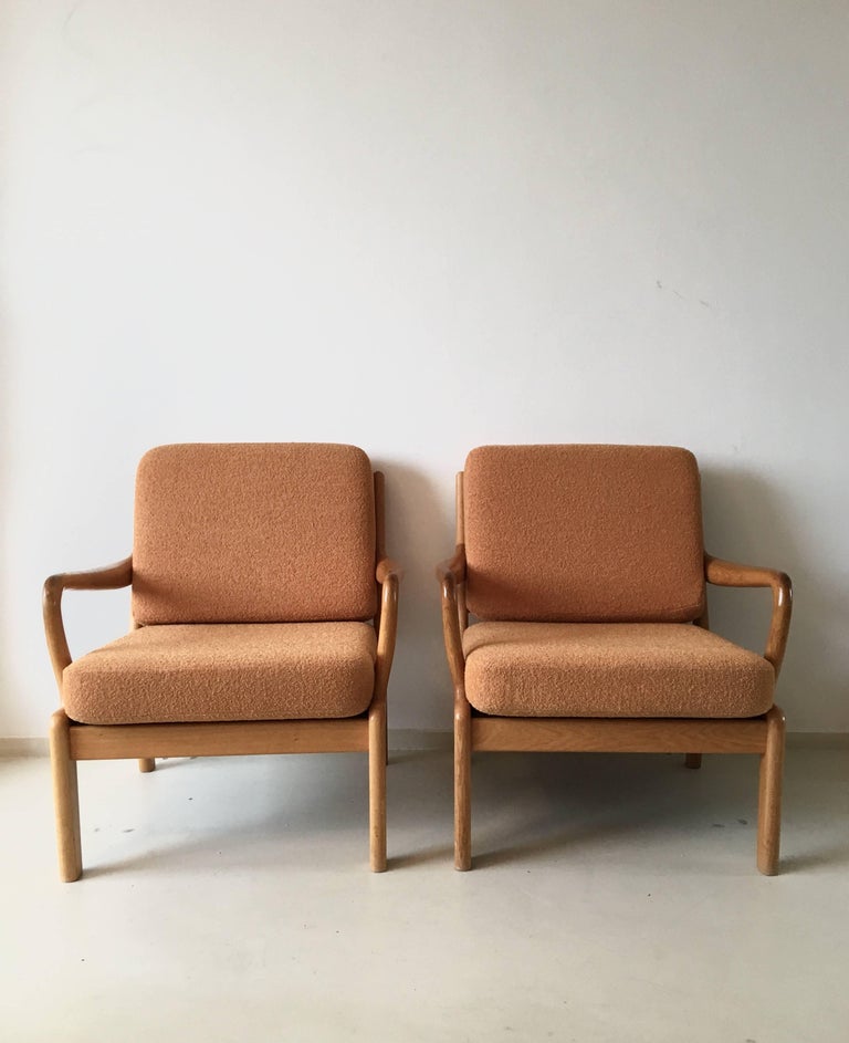 Midcentury Pair of Teak, Lounge Chairs by L. Olsen and Son Mobelfabrik ...
