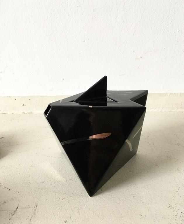 Rare Cubic Tea Set, in Style of Rolf Sinnemark, 1980s For Sale at 1stDibs
