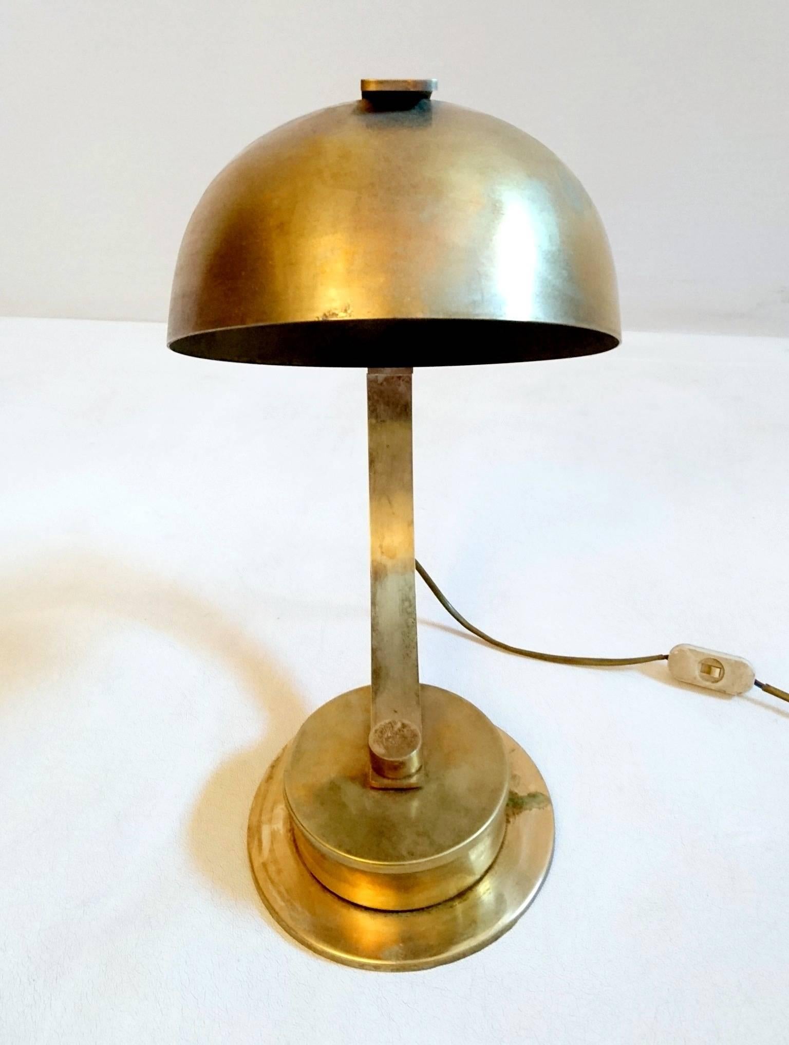 Art Deco Swivel Desk Lamp in Brass at 1stDibs