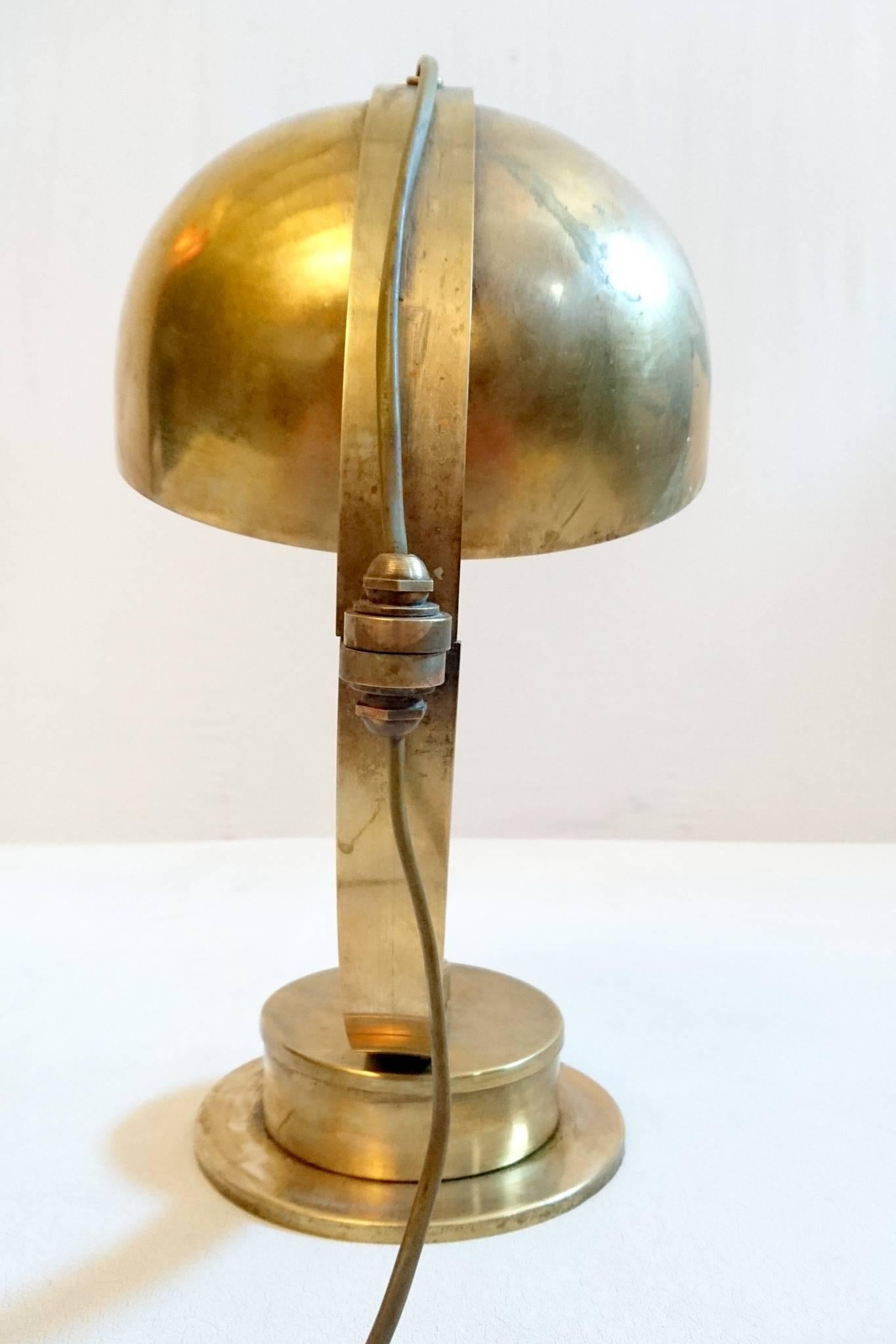 Art Deco Swivel Desk Lamp in Brass at 1stDibs