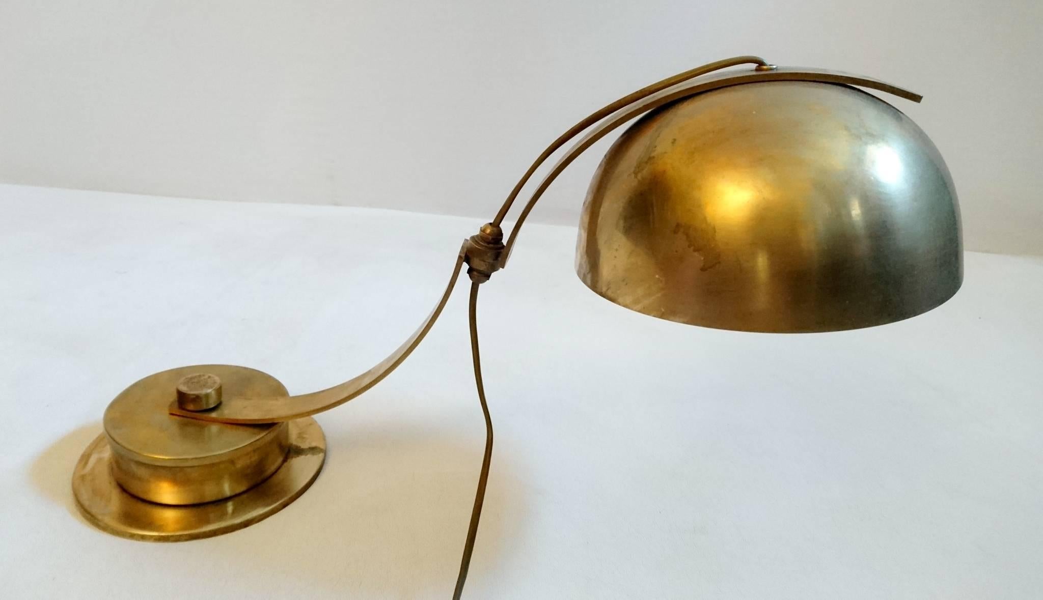 Art Deco Swivel Desk Lamp in Brass at 1stDibs