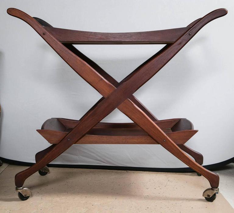 "Let the Good Times Roll" Mad Men Walnut Rolling X-Form Bar Cart/Cesare ...